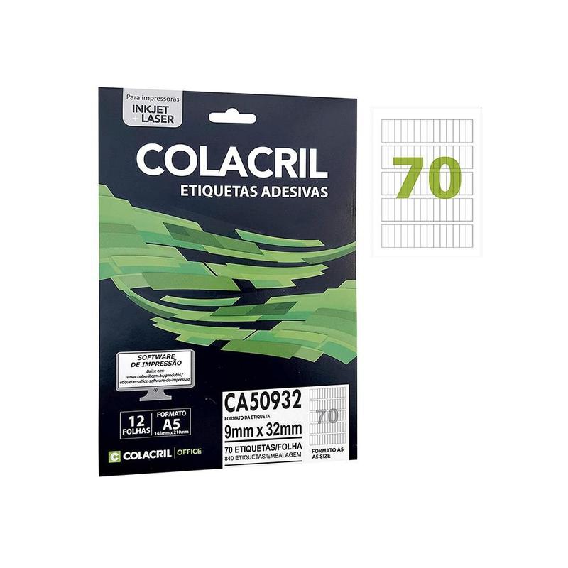 Etiquetas CA5 - Vários tamanhos e modelos - Colacril - Colacril ...