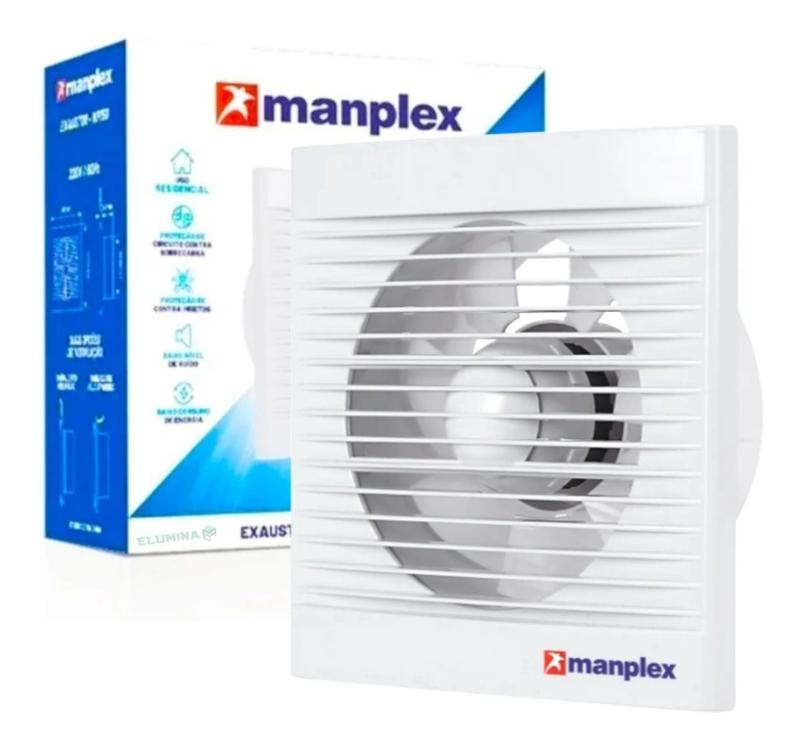 Exaustor Banheiro Residencial Com Grade 150mm - Manplex - Exaustor ...