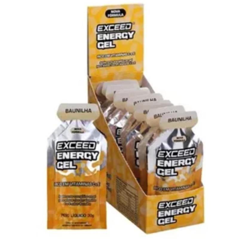 EXCEED ENERGY GEL DISPLAY C/10 SACHÊS DE 30G Baunilha - Produtos para ...