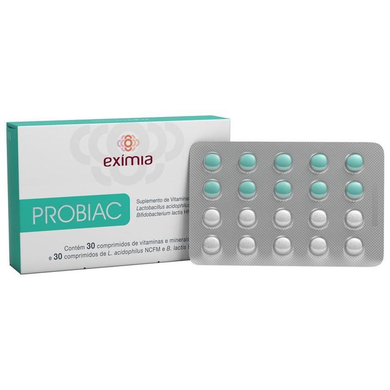 Eximia Probiac Suplemento de Vitaminas e Minerais 60 Comprimidos ...
