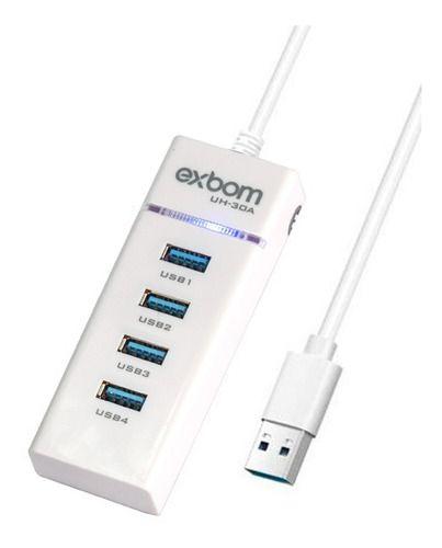 Expansor Hub Usb 3.0 Com Led 4 Portas Super Speed 5.0 Gbps - Exbom ...