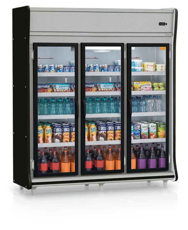 Expositor Vertical Gevp-3p 3 Portas Preto 1,83Mt 220V - Gelopar ...