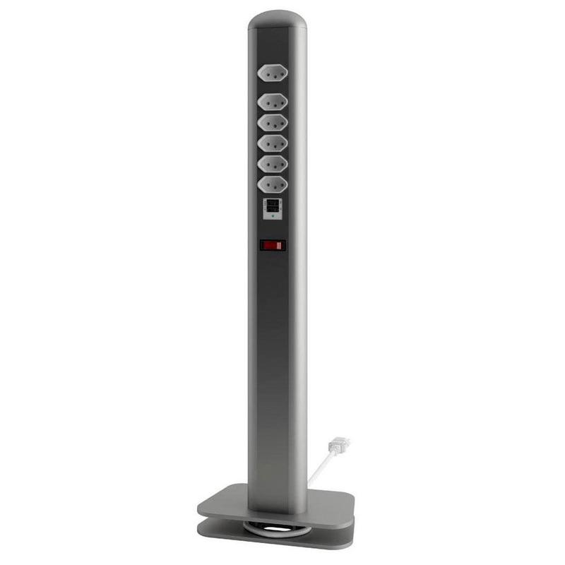 Extensão Elétrica, Benjamin, Adaptador de Tomada, Totem Com 6 Tomadas 2 ...