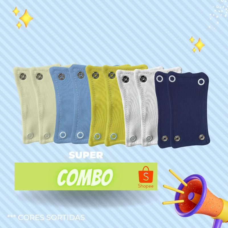 Extensor Alongador De Body De Bebê 2 Botões - Kit 6 Peças - - Baby ...