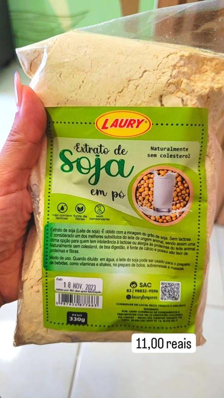 Extrato de soja em pó 300gr sem colesterol Laury temperos - Grão ...