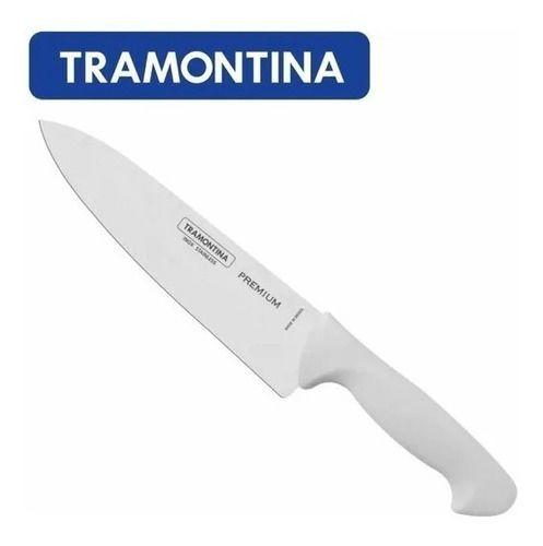 Faca Chef Inox Carne Com Cabo Branco 8'' Premium Tramontina - Faca para ...