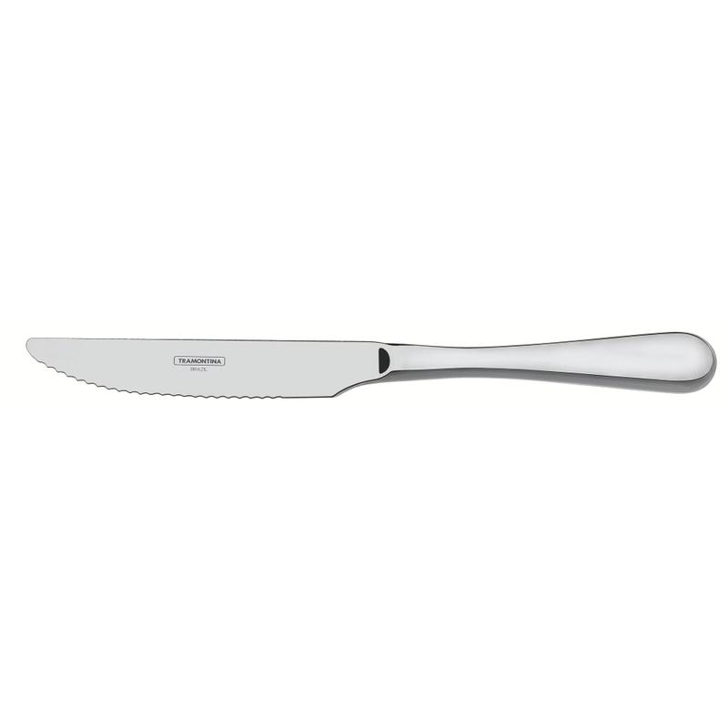 Faca de Mesa Tramontina Classic em Aço Inox sem Ponta Serrilha - Facas ...