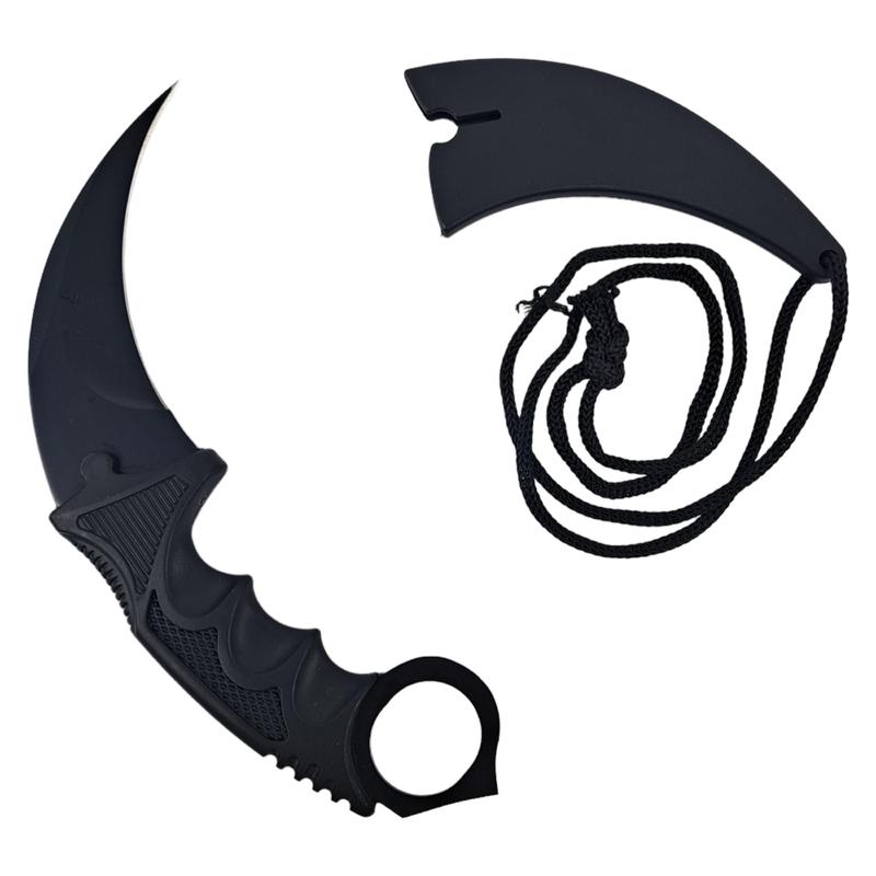 Faca Karambit Cs Go Realista Afiada Preto Fulltang + Bainha - GS - Faca ...
