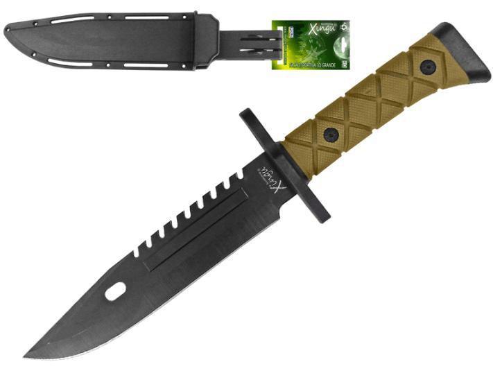 Faca Militar Tatico Modelo Rambo Policial Com Bainha Pvc - Xingu - Faca ...