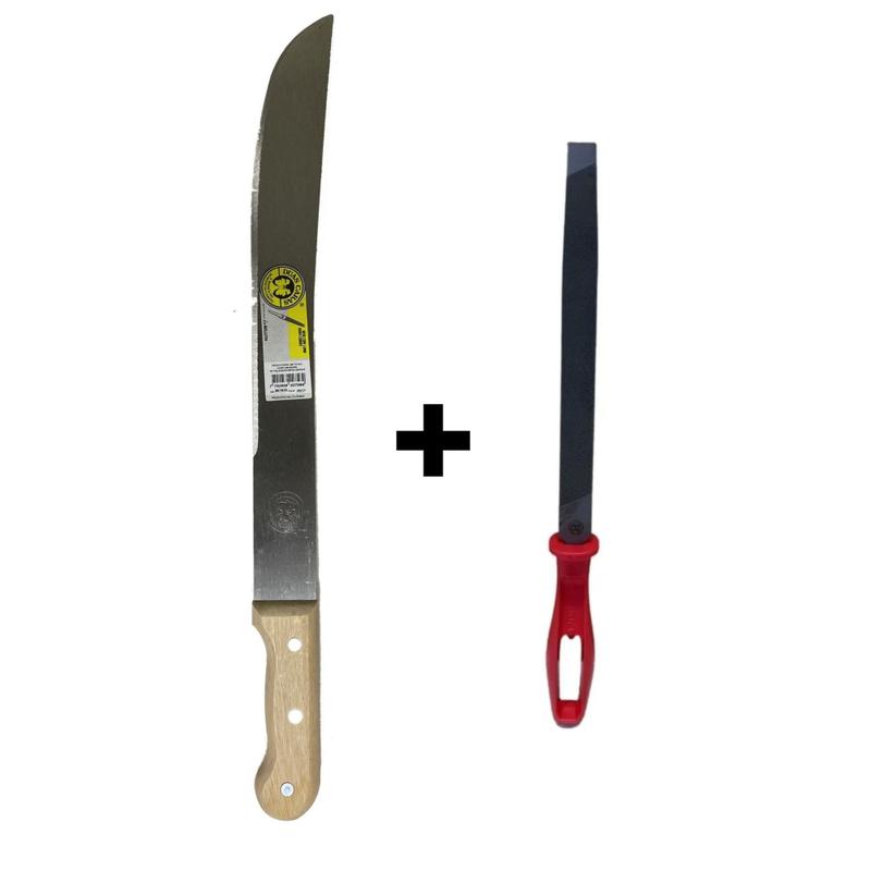 Faca Para Mato 16'' Com Cabo De Madeira Duas Caras + Lima - BELLOTA ...