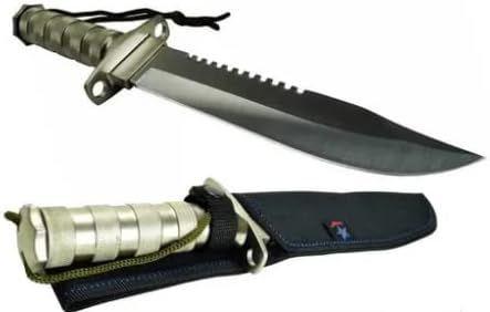 Faca Rambo Com Kit Sobrevivência Afiada Robusta Com Compartimento ...