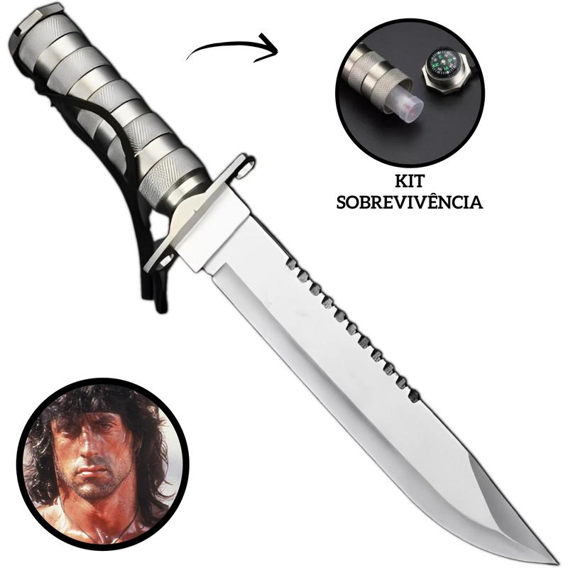 Faca Rambo Sobrevivência Personalizada C/bússola - Sulmineira Cutelaria ...
