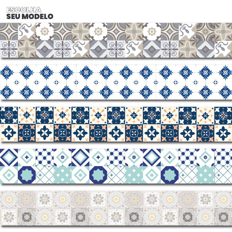 Faixa Decorativa Cozinha Pia Azulejo Português Retrô - Líder Molduras ...