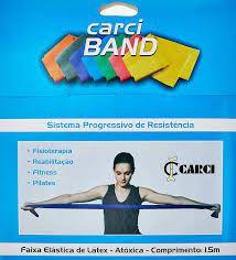 Faixa Elástica Carci Band Azul Medio Forte 1,50M - Faixa Elástica ...