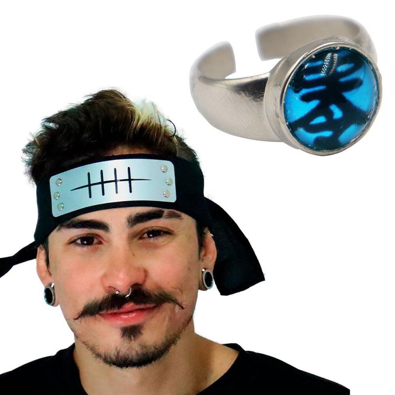 Faixa Itachi Deidara Anel Ninja Renegado Mega Fantasia Geek - Naruto ...