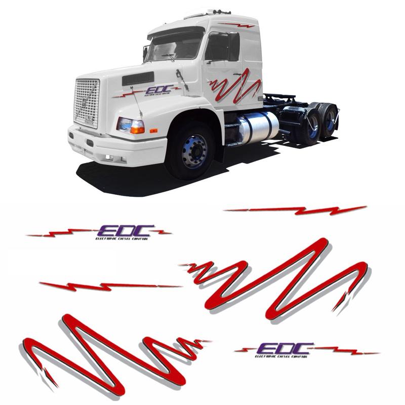 Faixa porta caminhão volvo edc 1996 - DECALLINE - Acessórios para Carro ...