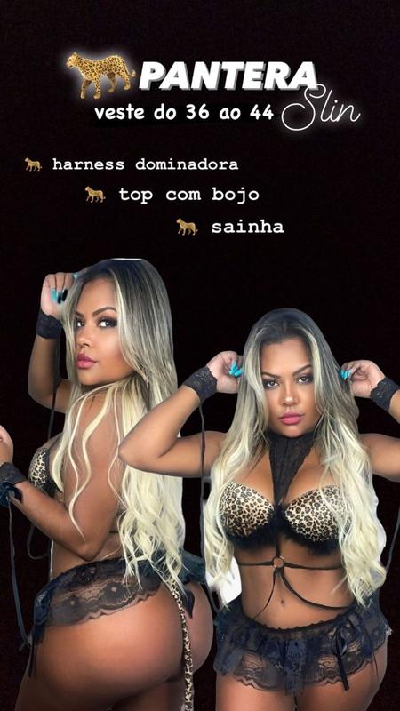 Fantasia feminina adulto pantera lingerie plus e slin - tamanhos 36 ao 44 e 46 ao 56 - JC ...