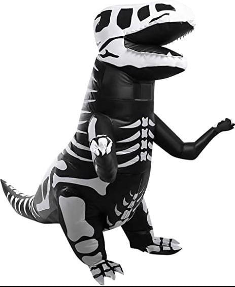 Fantasia Inflável Dinossauro T-Rex Esqueleto Adulto - Halloween ...
