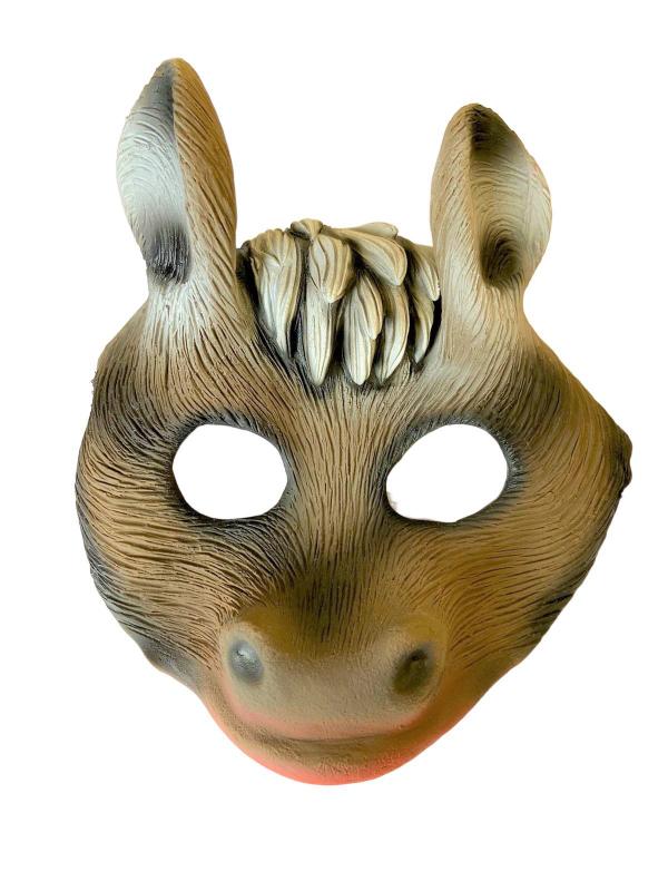 Fantasia Máscara de Burro Burrinho de Látex Adulto/ Infantil - Lynx ...