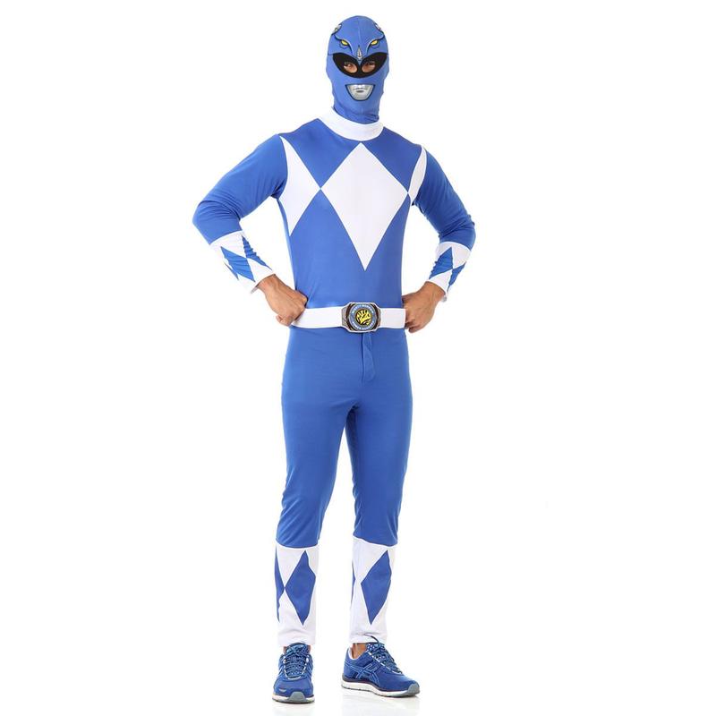 Fantasia Power Rangers Mighty Morphin Azul - Adulto - Fantasia ...