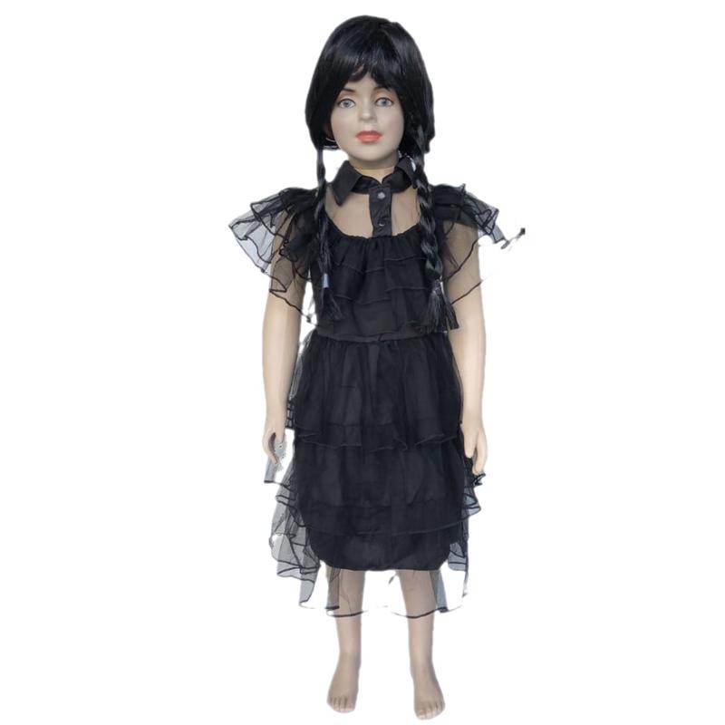Fantasia/roupa Wandinha Addams Festa Infantil - DIRCEU - Fantasias para ...