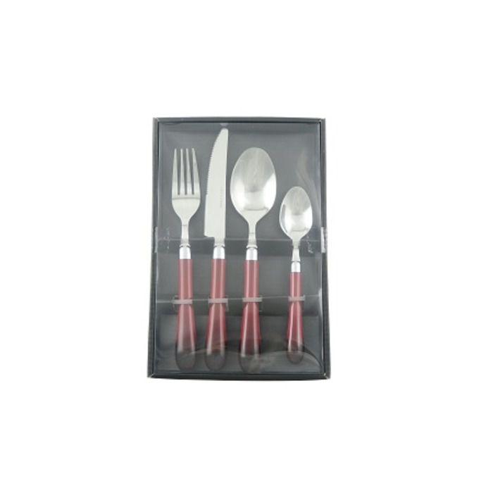 Faqueiro 24 peças perolado bourdeaux casa ambiente - faq081 - Faqueiros ...