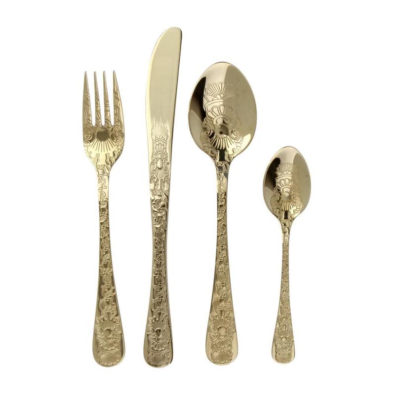 Faqueiro Classic Dourado Inox 16 Peças - ACASA - Faqueiros - Magazine Luiza