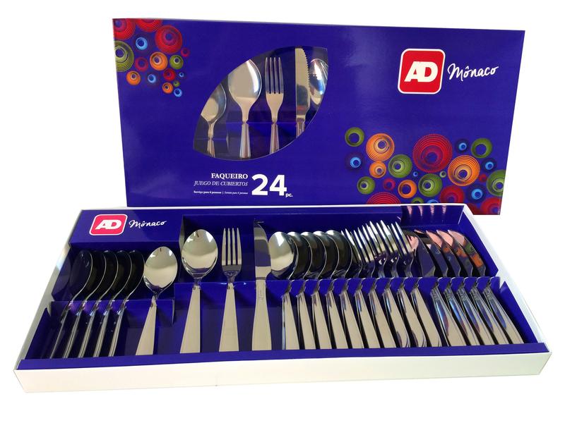 Faqueiro inox monaco 24 peças - AD IMPORTAÇÃO - Faqueiros - Magazine Luiza