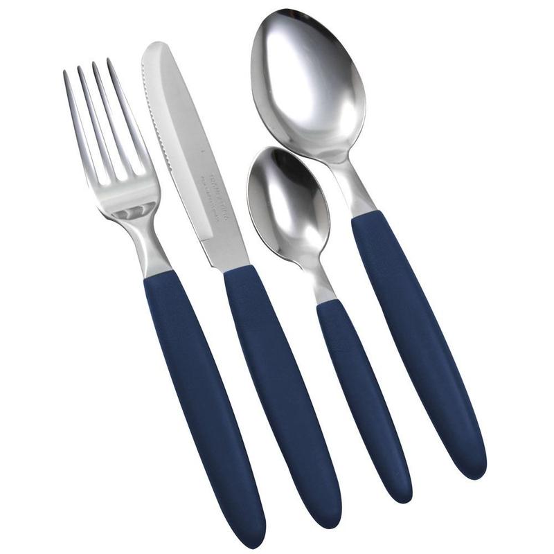 Faqueiro Ipanema 24 Peças Em Aço Inox Tramontina Azul Cabo ...