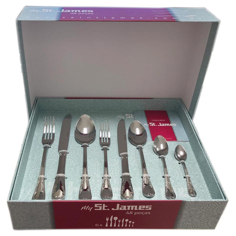 Faqueiro St.James Royale Aço Inox 48 pçs - ST JAMES - Faqueiros ...