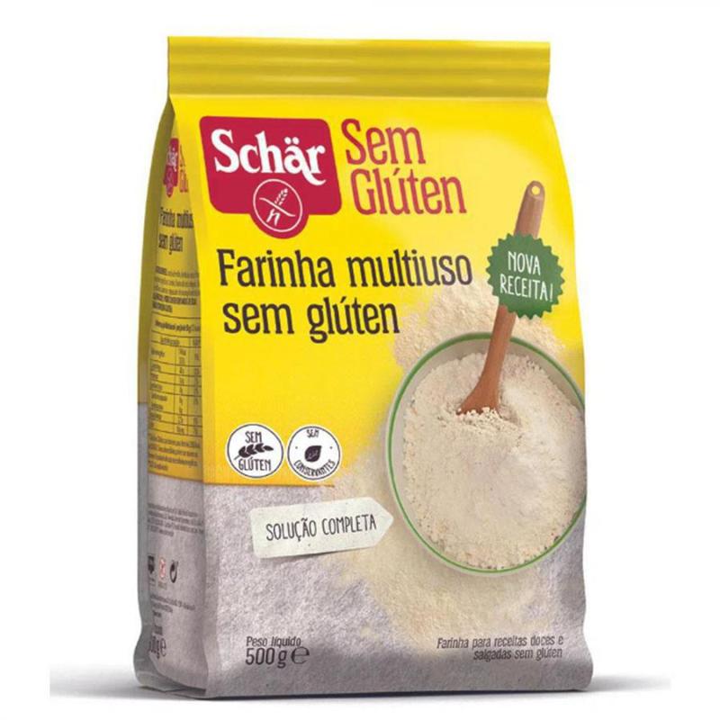 Farinha multiuso sem gluten e sem lactose 500g - Schar - Schär ...