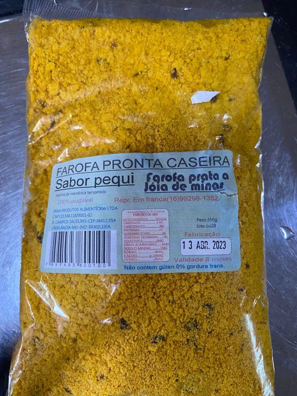 Farofa pronta caseira sabor pequi 350g - Jana produtos alimentícios ...