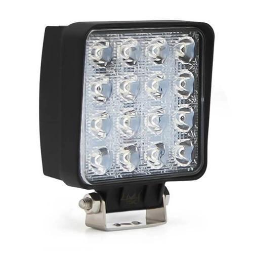 Farol Led Off Road Trator Quadrado Luz Azul Leds 48W 10-80V - Rayx ...