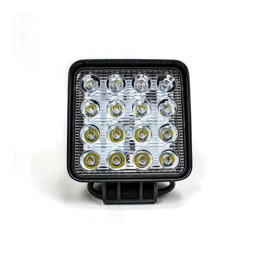Farol Led Off Road Trator Quadrado Luz Branca 48w 12 a 80v - RAYX ...