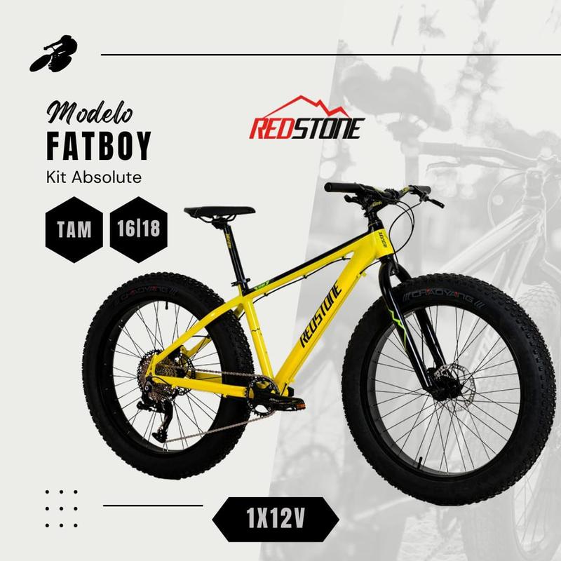 Fat bike Aro 26 Pneus 4.0 12v Absolute - Redstone - Bicicleta - Magazine Luiza