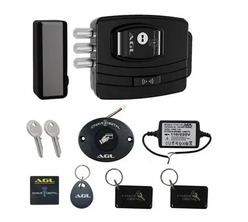 Fechadura Agl Ultra Card Eletronica Smart Aproximação Rfid 1584 ...