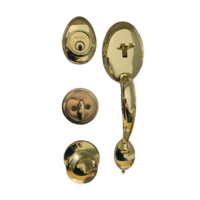 Fechadura Retrô Alça Blim Blim Dourado Ouro - Externa - Aquataly ...