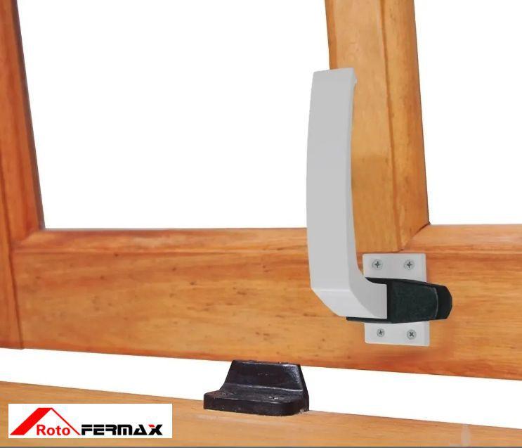 Fecho alavanca para janela de madeira tipo maxim ar cor branco - ROTO ...
