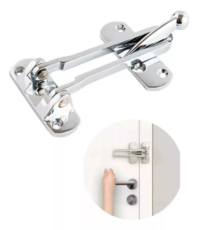 Fecho De Porta Pega Ladrão Cromado Trifor Metal - ENGINEERING - Fecho ...