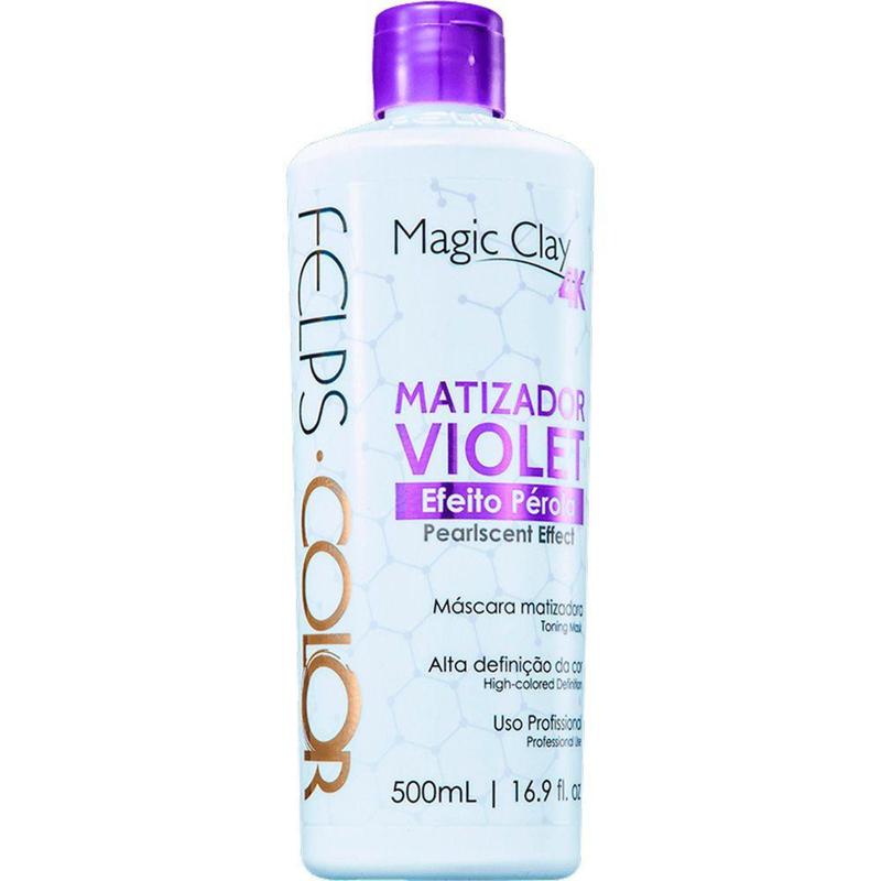 Felps Color Magic Clay 4K - Máscara Matizadora Violet Efeito Pérola ...