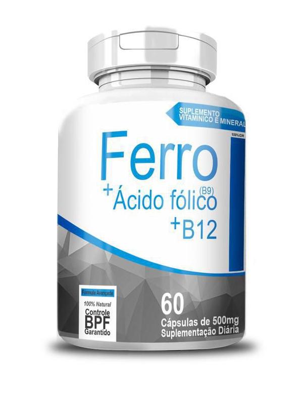 Ferro - B9 - B12 500Mg60 Cápsulas - 4 Elementos - Fitoterápicos ...