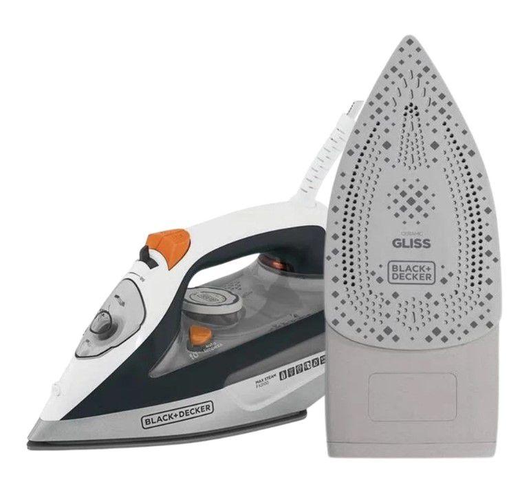 Ferro de Passar à Vapor Black Decker com Anti Gotejamento Cinza/Laranja ...
