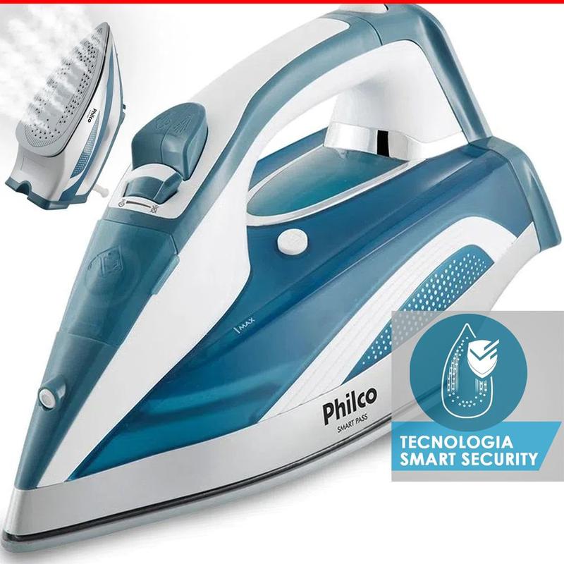 Ferro Passar Roupa Philco A Vapor 1200w PFV900AZ Passa no cabide com ...