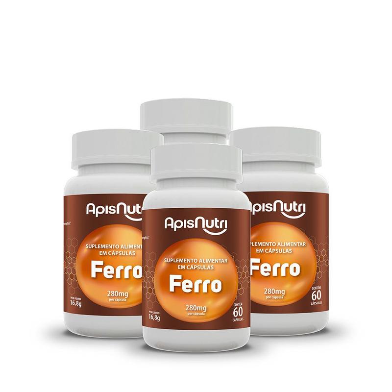Ferro Suplemento Mineral Kit 4 unidades 60 Cápsulas - Dna Verde ...
