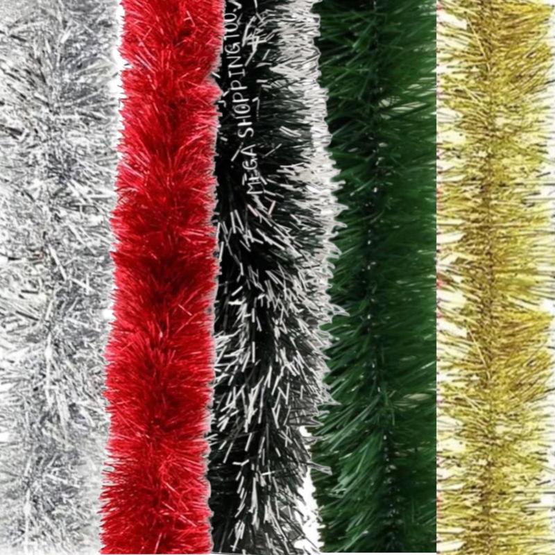 Festão para árvore de natal grande 2 metros de enfeite vermelho ...