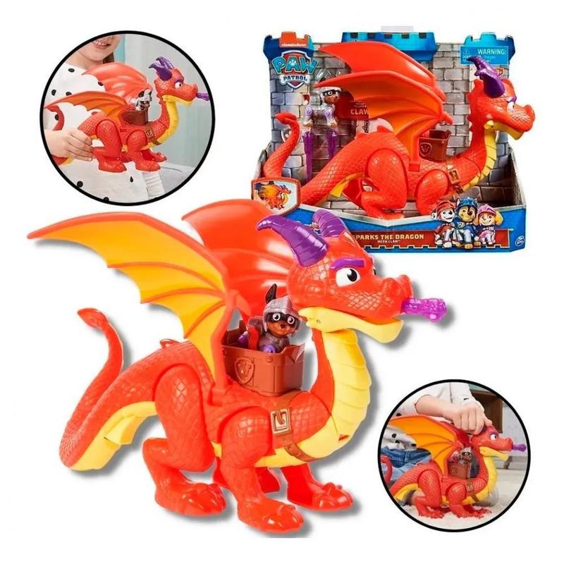 Figura de Acao Patrulha Canina Cavaleiros do Resgate o Dragao Sparks Sunny 002851 ...