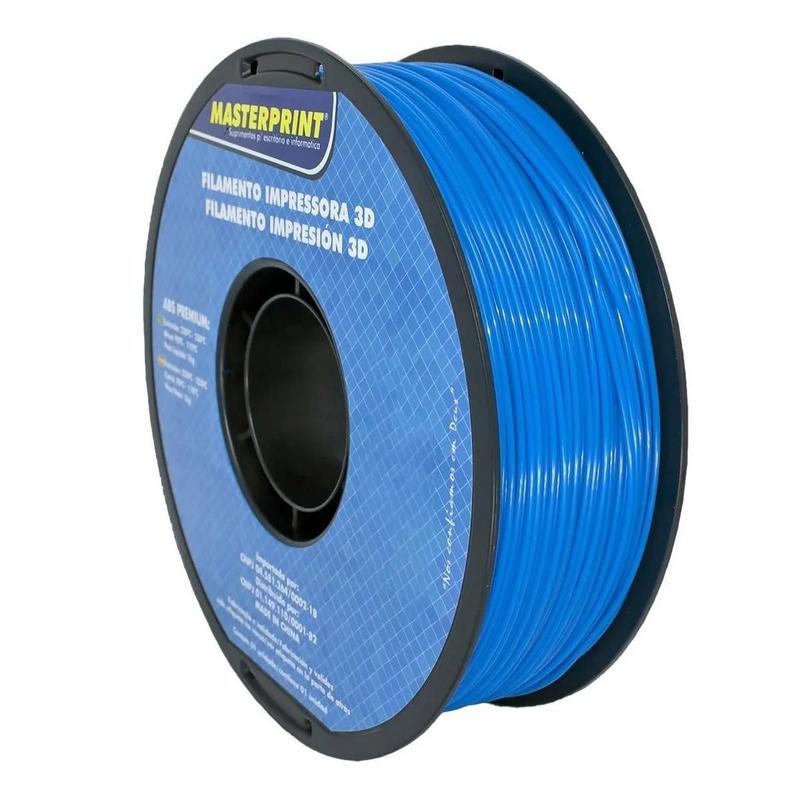 Filamento ABS Premium Azul 1kg 1.75mm p/ Impressora 3D - MASTERPRINT ...