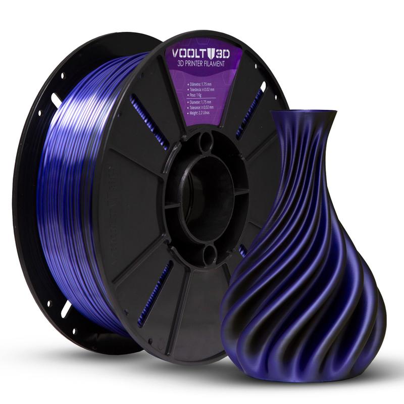 Filamento PLA Duo Color Lilas com Preto Premium 1Kg Duas Cores V-Silk 1 ...