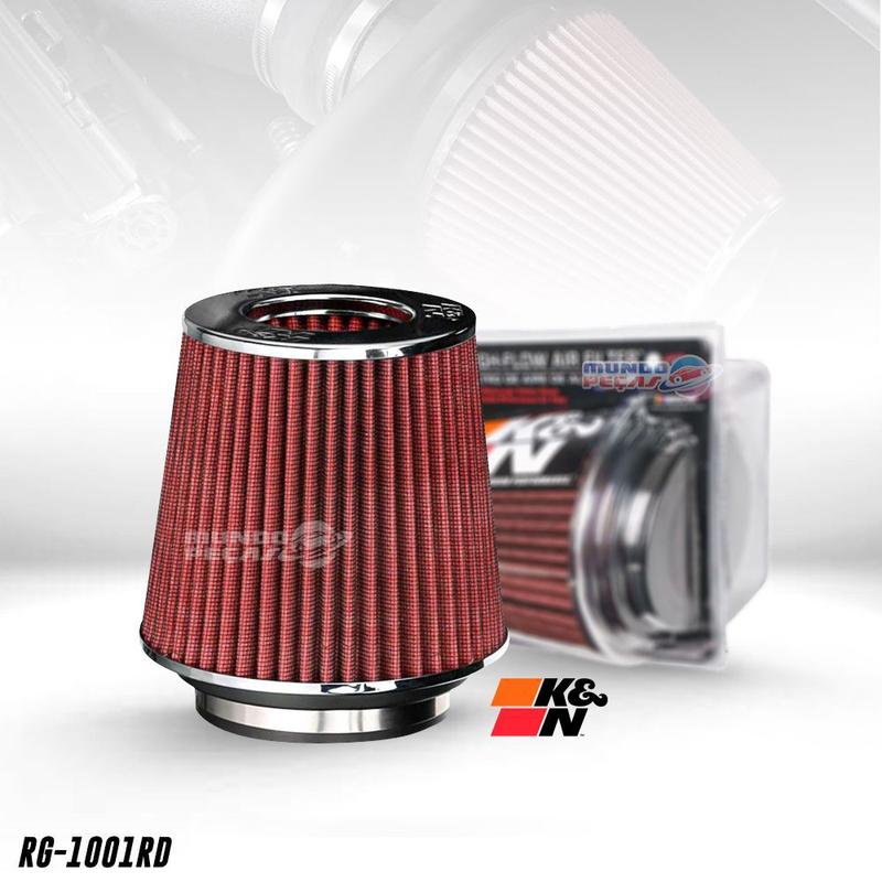 Filtro de ar k&n cônico universal duplo fluxo azul rg-1001rd - Filtros Automotivos - Magazine Luiza