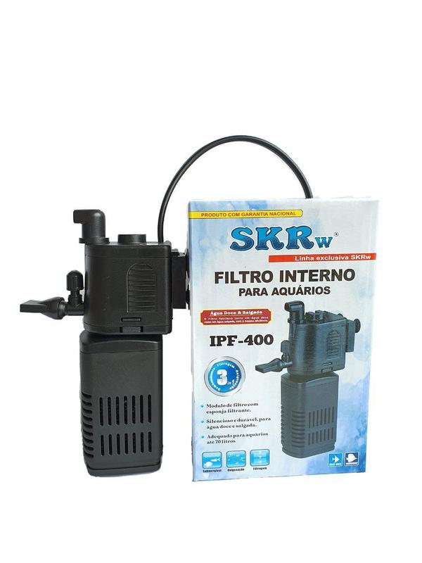 Filtro Interno 400L/H SKRw IPF400 com bomba Aquário até 70L - Filtro ...